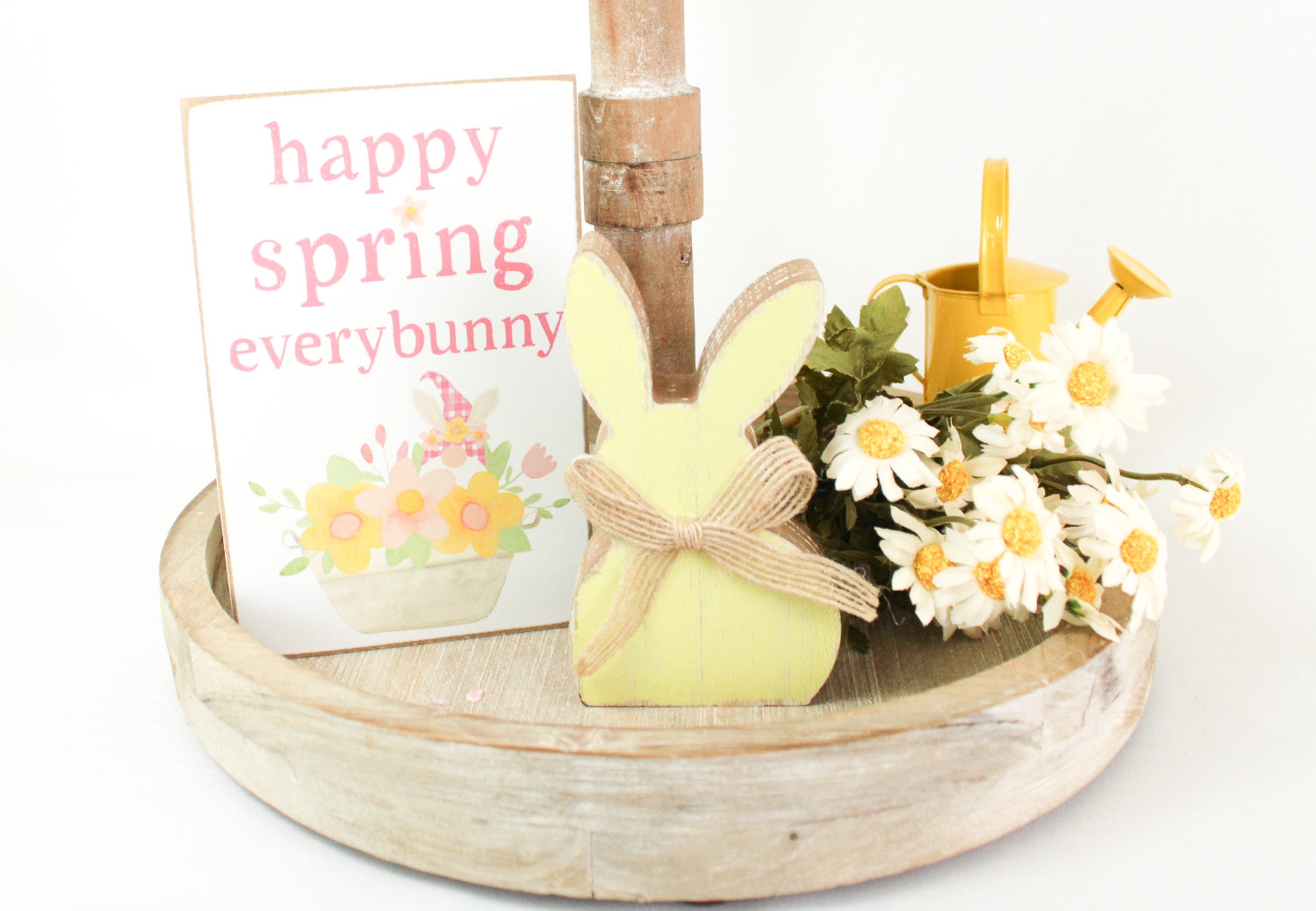 2 Assorted Spring Signs – Tiered Tray Decor Box