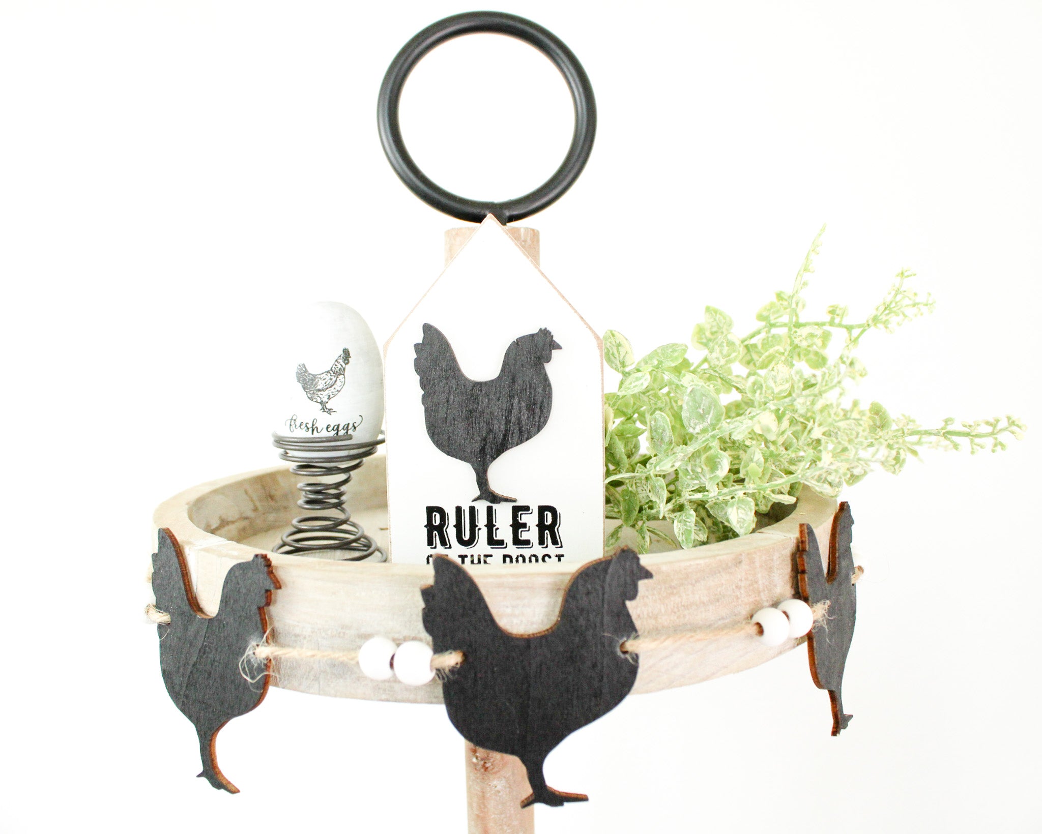 "Ruler of the Roost" Sign – Tiered Tray Decor Box