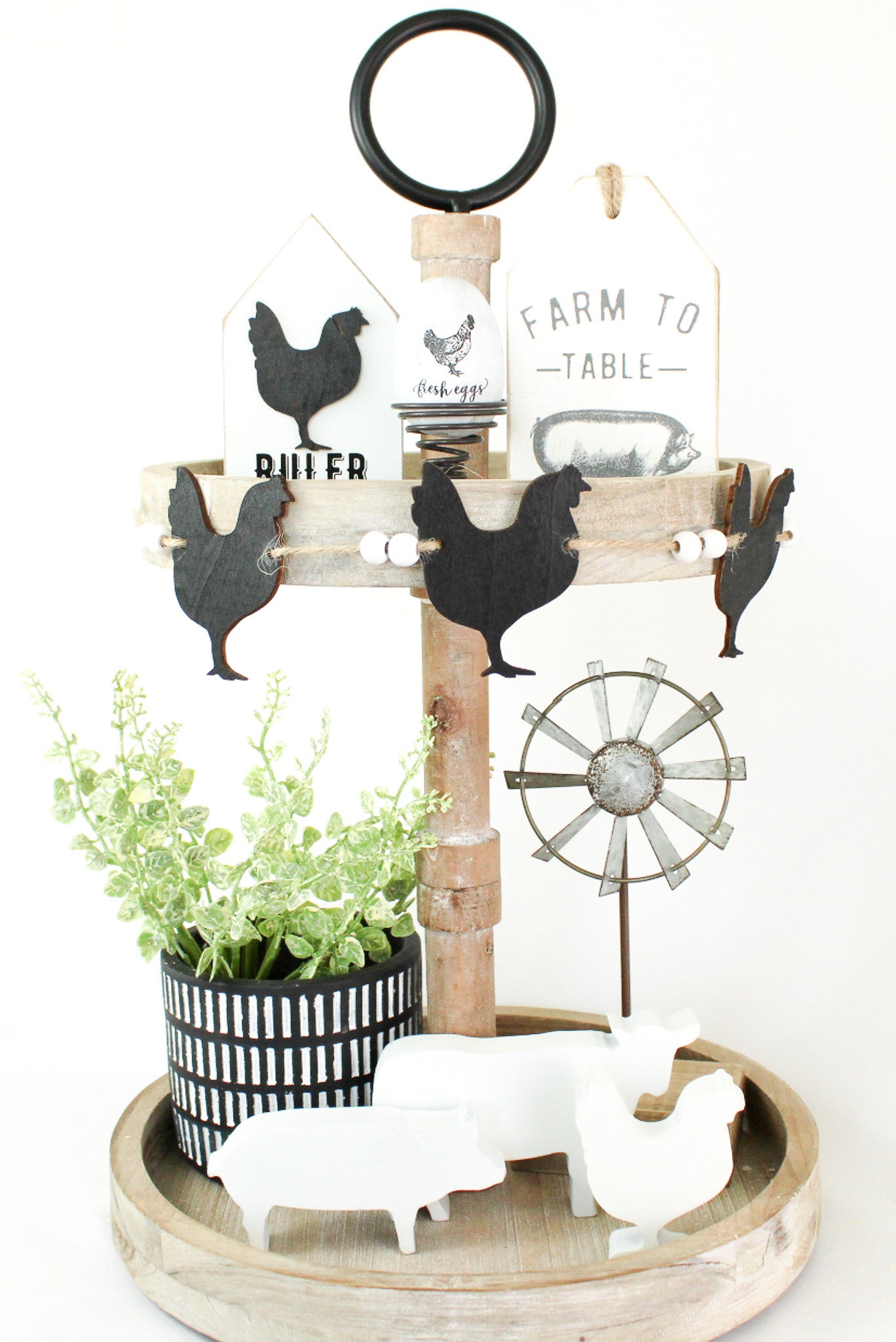 Farm Animal Stacking Sitters – Tiered Tray Decor Box