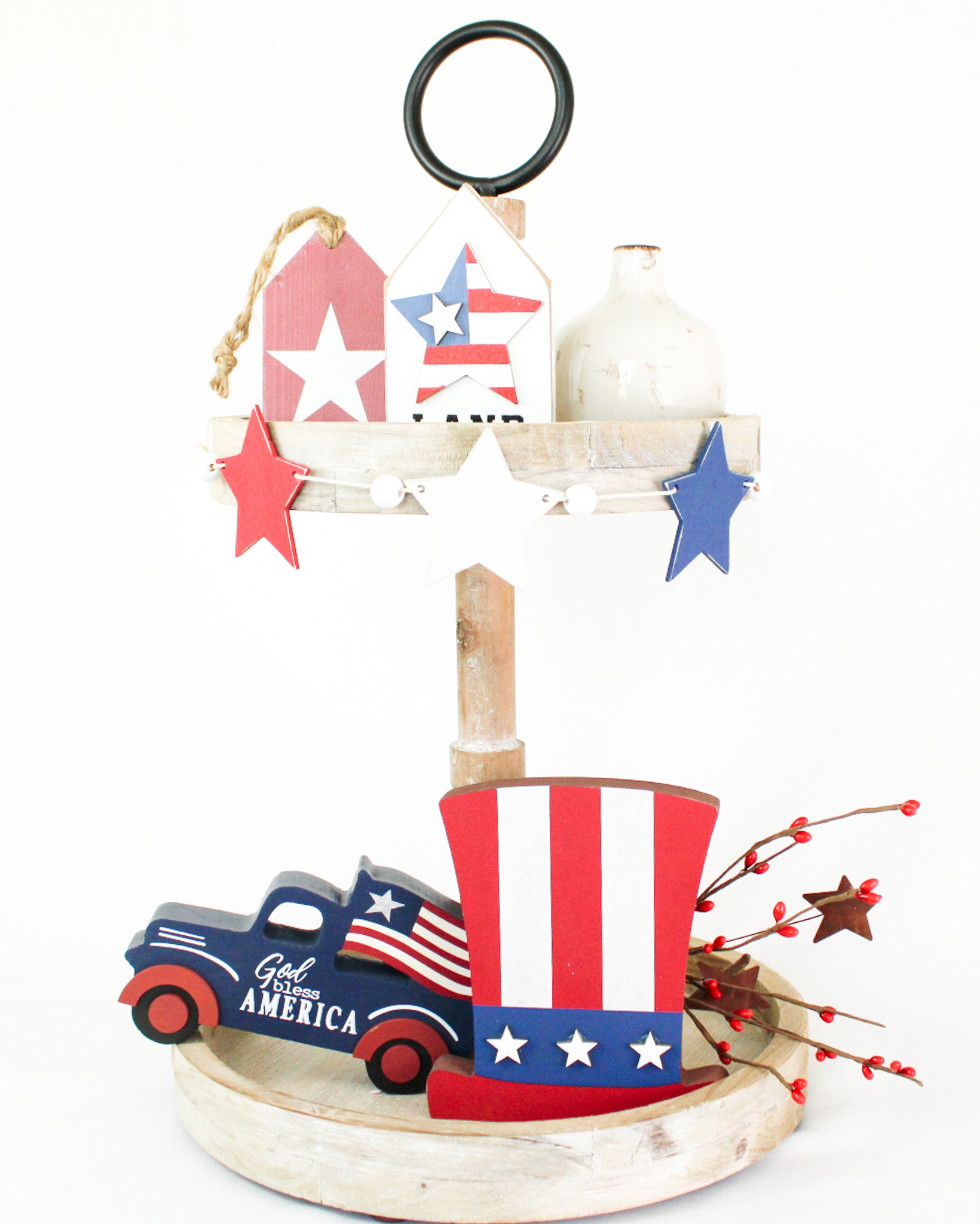 Uncle Sam Hat Sign – Tiered Tray Decor Box