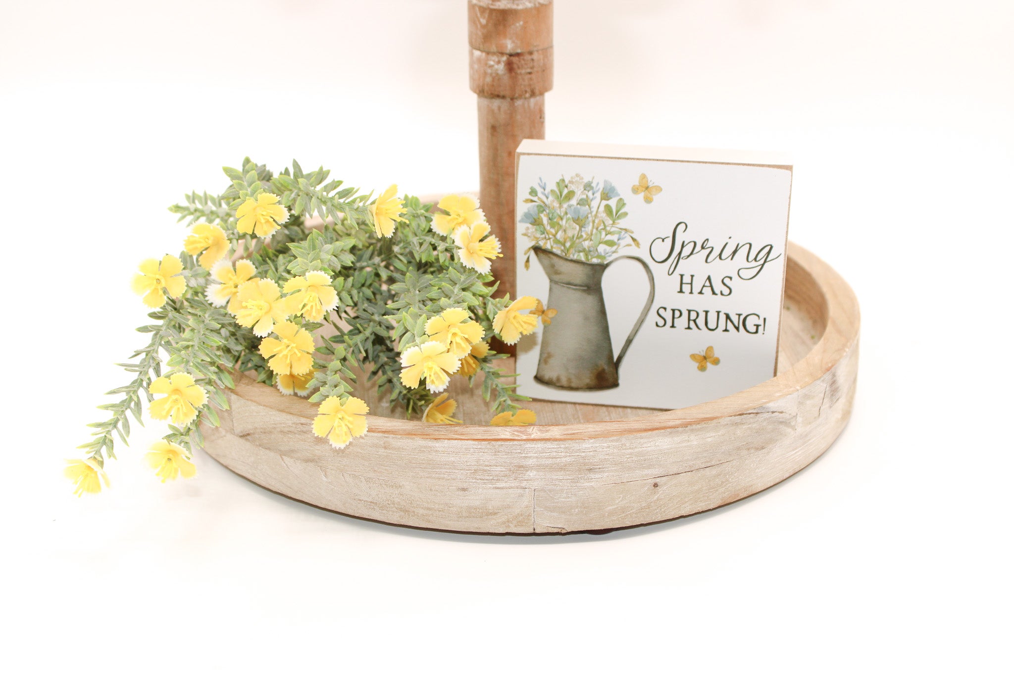 "Spring has Sprung" Sign – Tiered Tray Decor Box