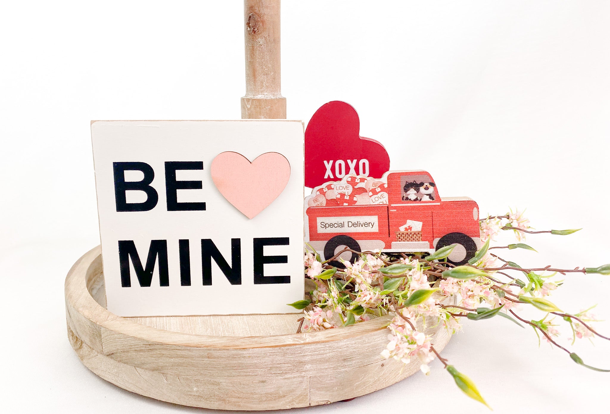 "Be Mine" Sign – Tiered Tray Decor Box